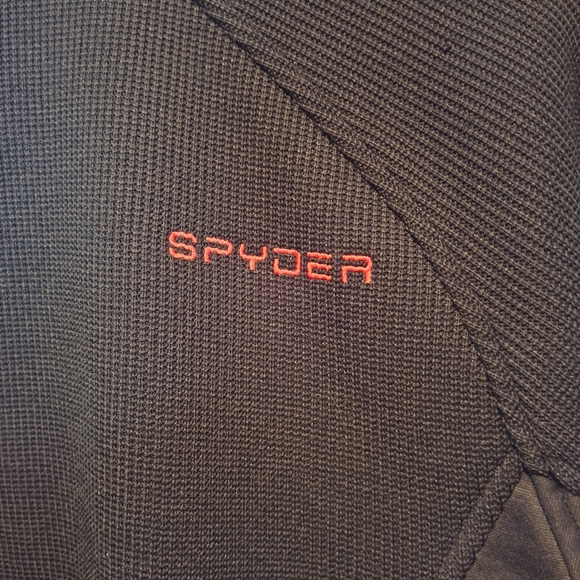 Spyder | Sweaters | Mens Spyder Black And Red Quarter Zip Sweater Size ...